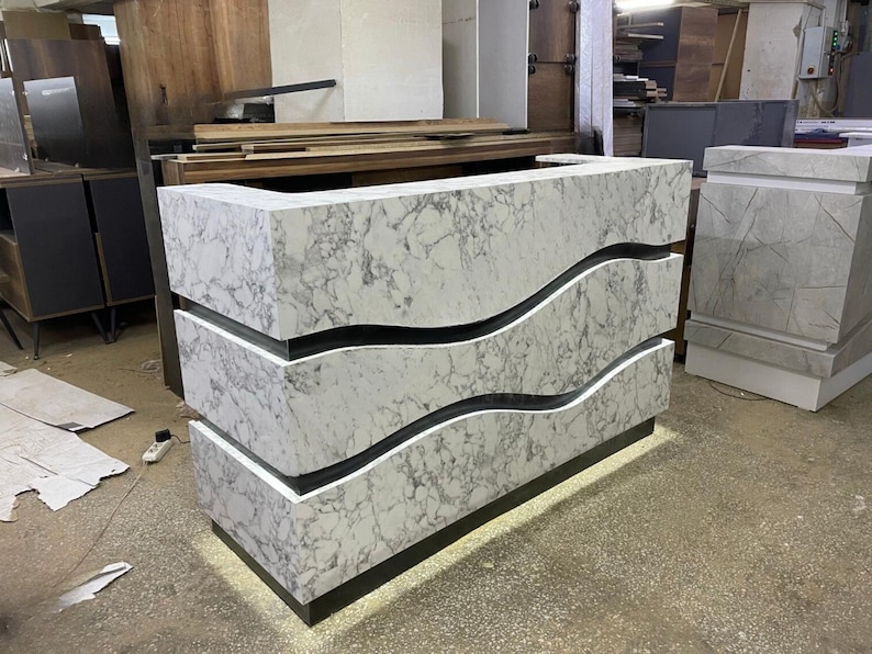Custom Modern Reception Desk, Modern Furniture, Office Desk, Custom ...