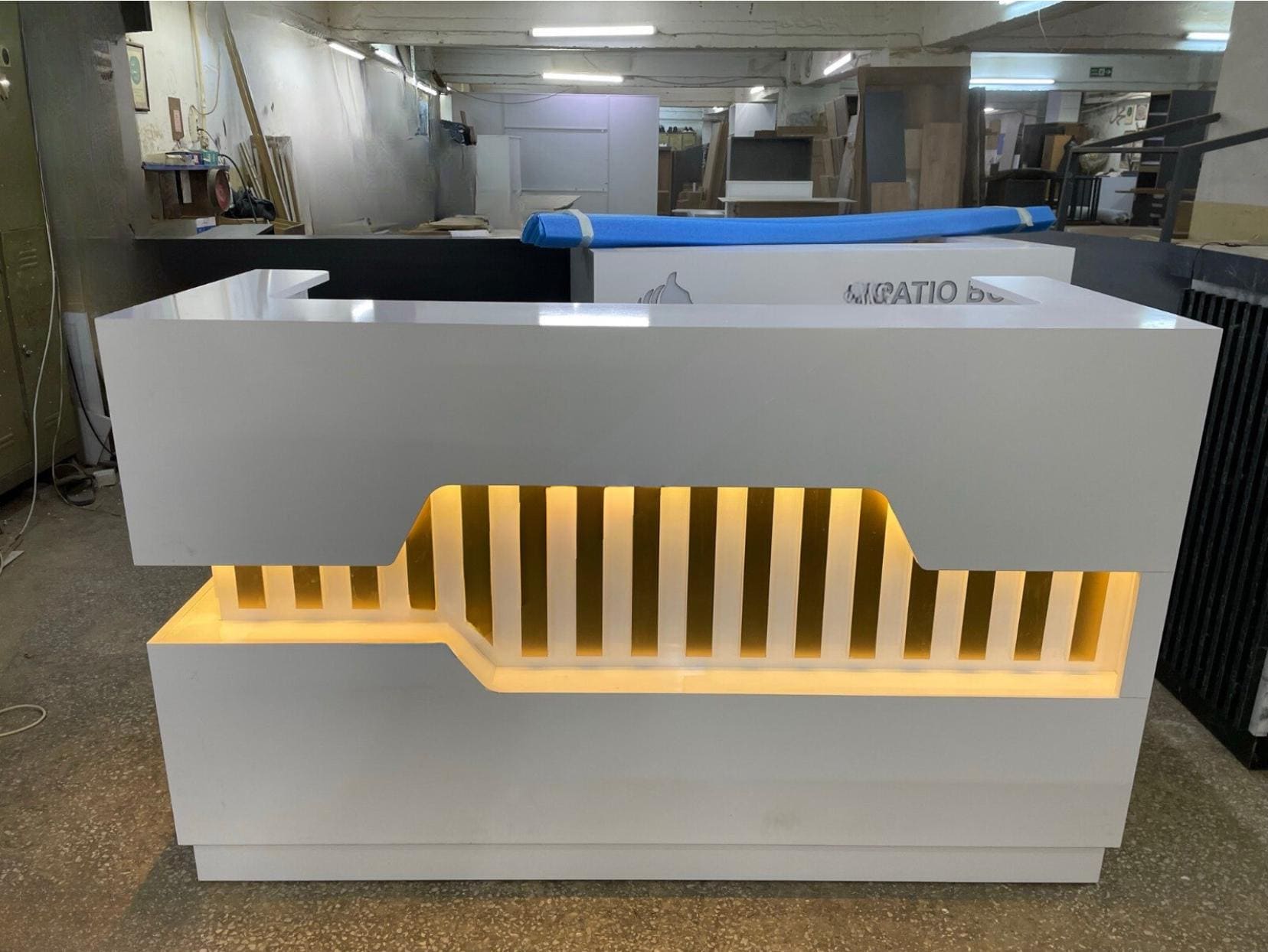Custom Modern Reception Desk, Modern Furniture, Office Desk, Custom ...