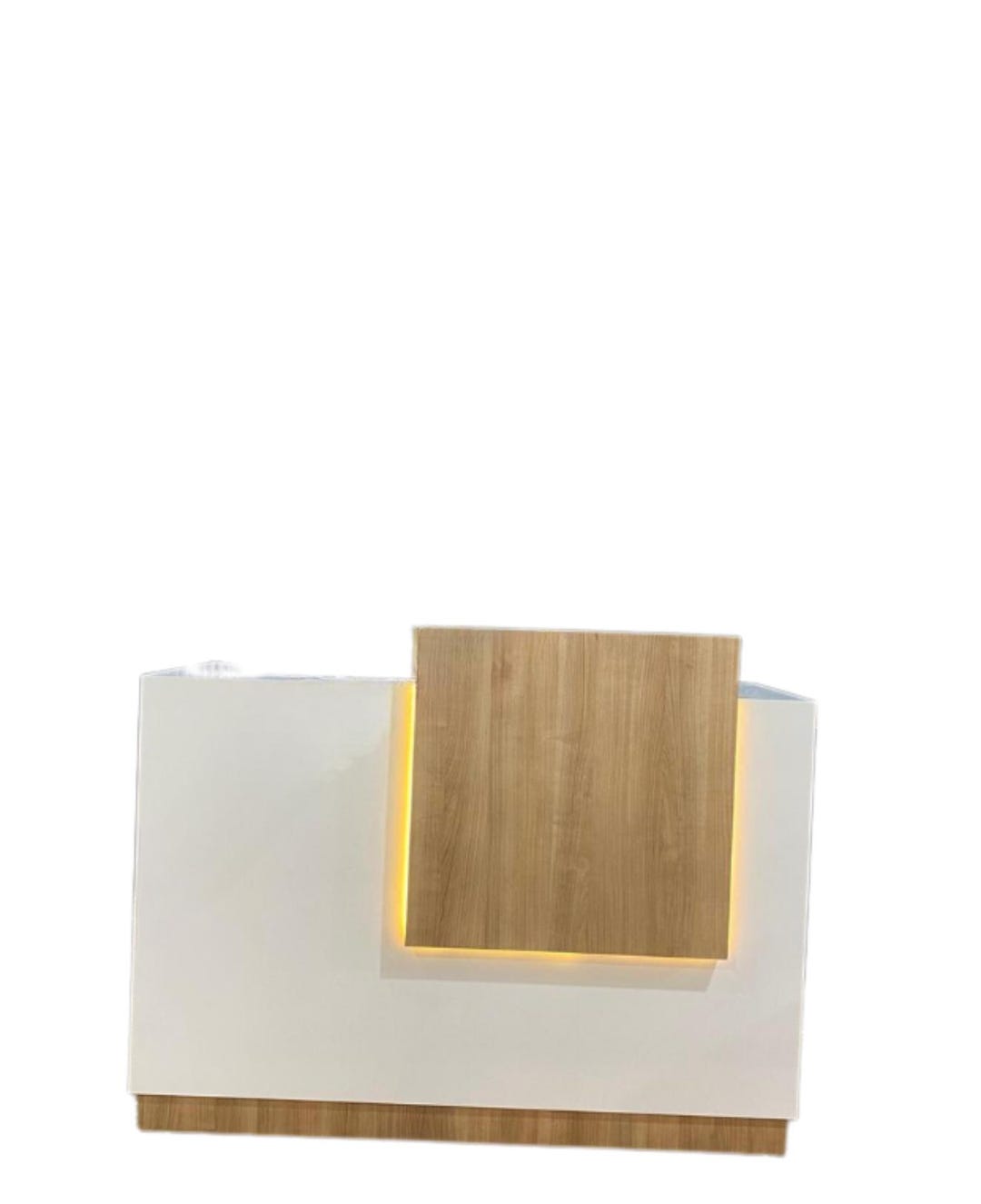 Custom Modern Reception Desk, Handcrafted Wooden Reception Desk With ...