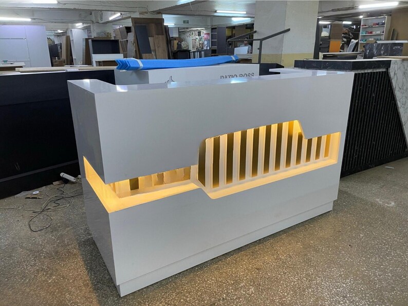 Custom Modern Reception Desk, Modern Furniture, Office Desk, Custom ...