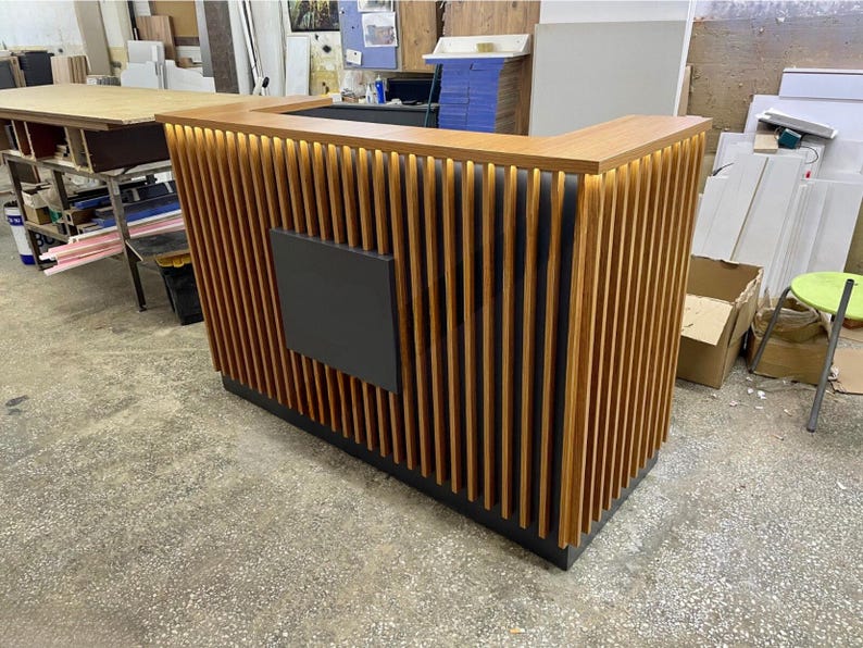Custom Modern Reception Desk, Modern Furniture, Office Desk, Custom ...