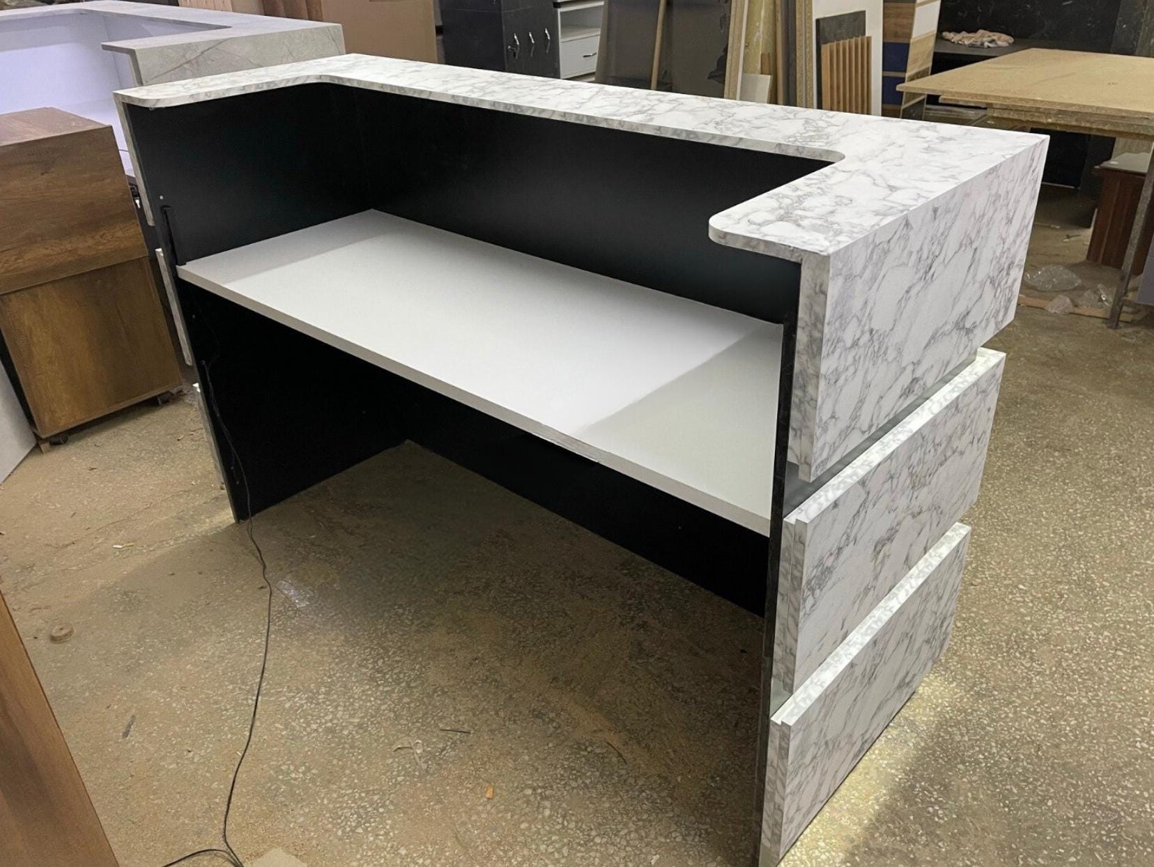 Custom Modern Reception Desk, Modern Furniture, Office Desk, Custom ...