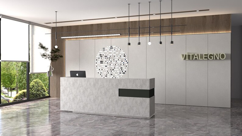 Custom Modern Reception Desk, Modern Furniture, Office Desk, Custom ...