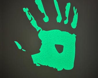 Obake Handprint Decal - Etsy
