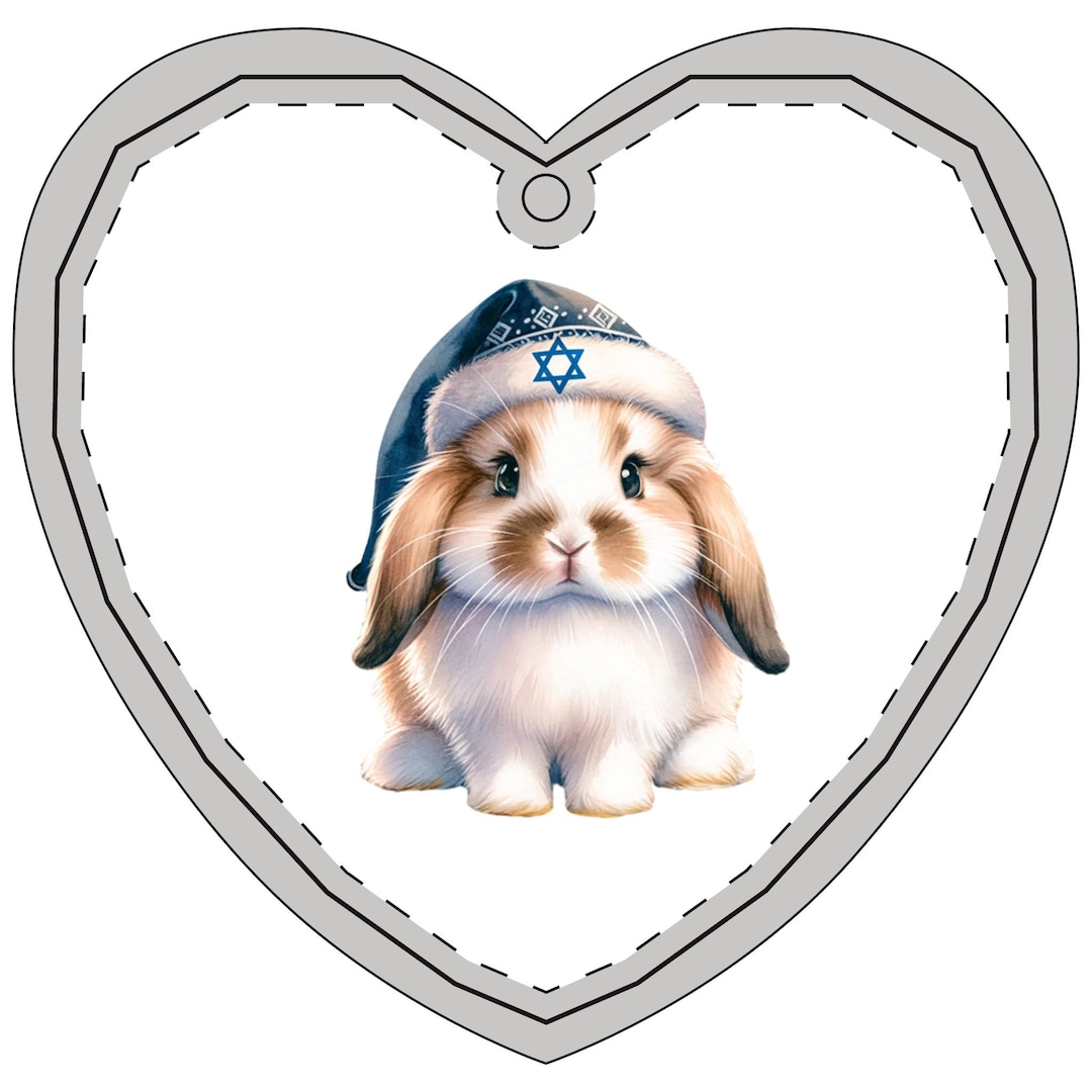 Crystal Glass Hanukkah Bunny Ornament: Holland Lop Keepsake - Etsy