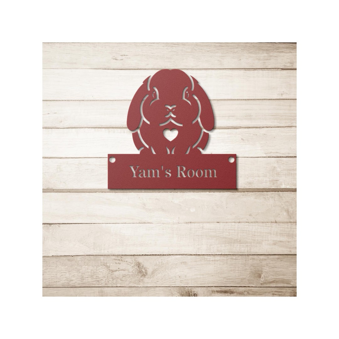 Custom Personalized Rabbit Metal Wall Signs, Rabbit Metal Wall Art ...