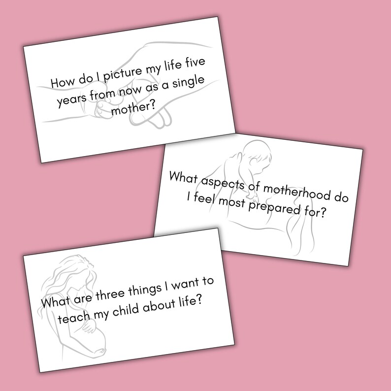 Self-reflection Flashcards for Single Moms-to-be – Thought-provoking ...