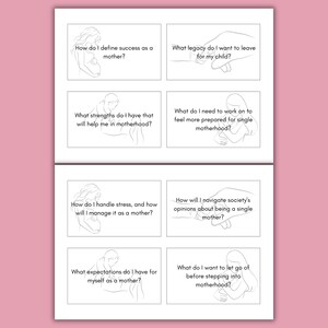 Self-reflection Flashcards for Single Moms-to-be – Thought-provoking ...