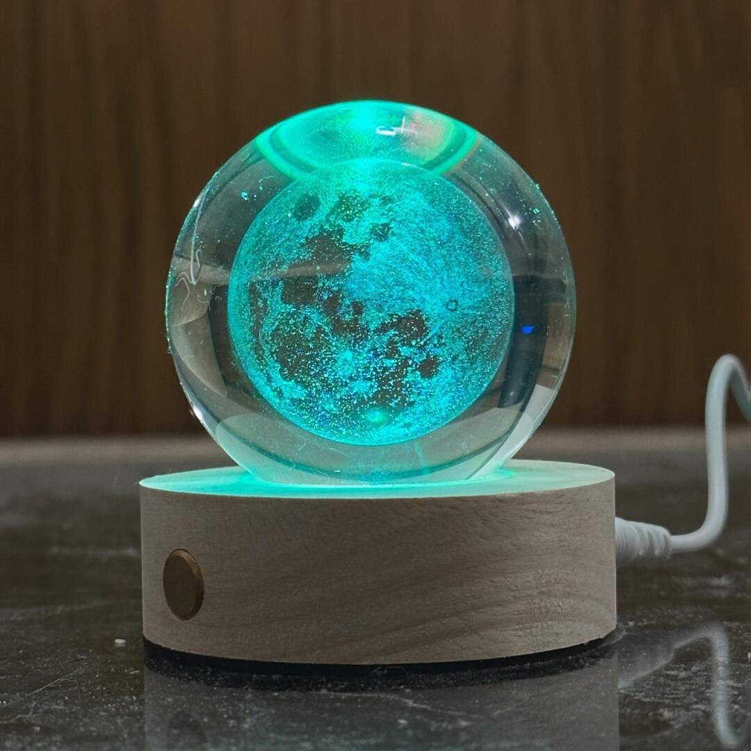 Moon Crystal Ball, Light Carousel Moon Crystal Ball, RGB Crystal Ball ...