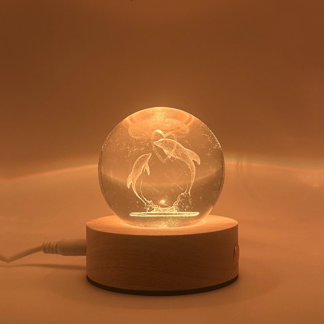 Dolphin Crystal Ball, Dolphin Heart Crystal Ball, Jumping Dolphins ...