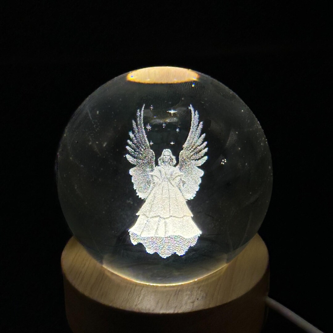 Custom Angel Night Light, Personalized Snow Globe, Custom Fairy Night ...