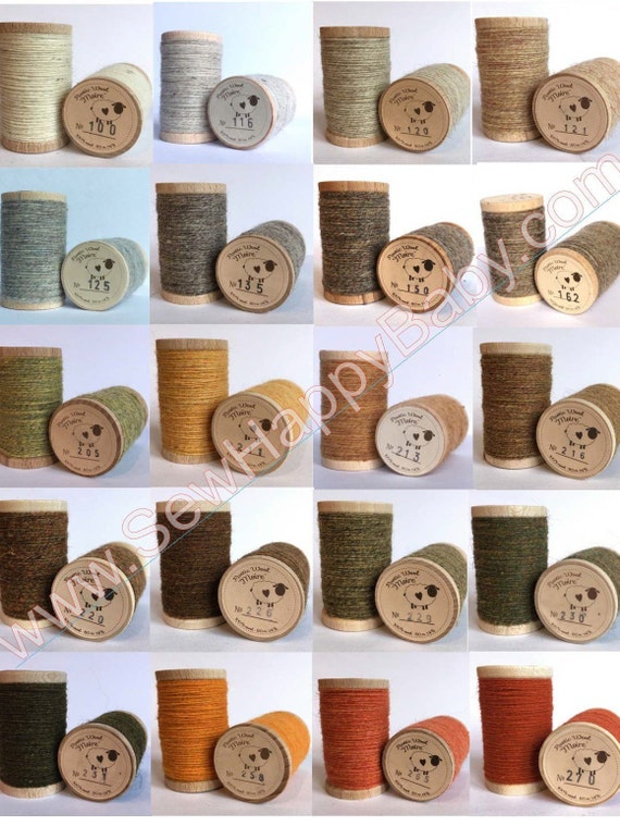 Moire Thread 100% Wool Rustic Thread Embroidery Wool Applique | Etsy