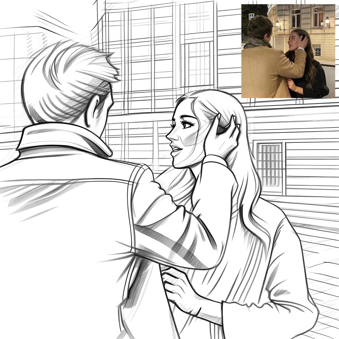 Digital Custom Drawing Portrait, Personalised Family Portrait, Cartoon ...