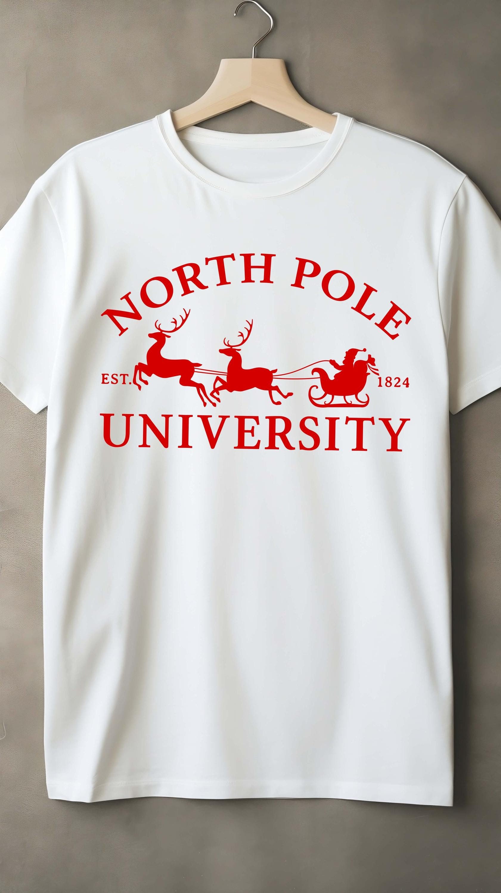 North Pole University Christmas Shirts, Christmas Family Shirt ...