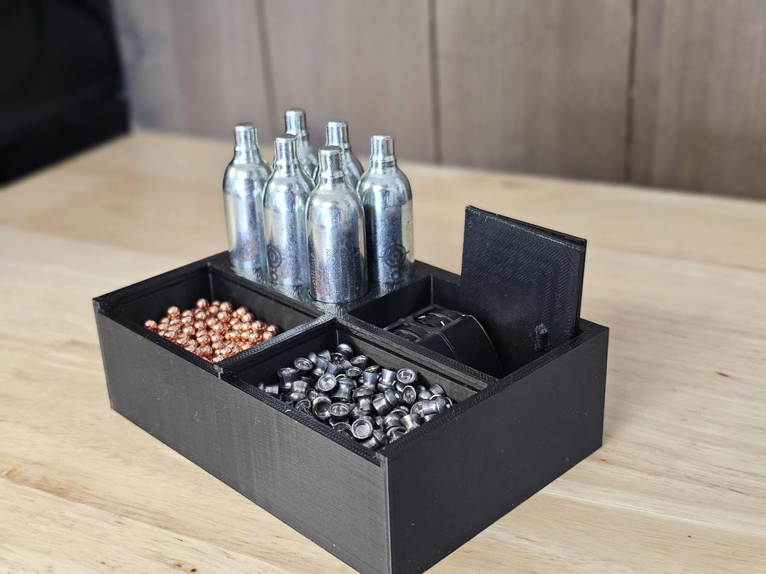 3D Printed CO2 Cartridge Storage Box – Pallet & BB Drawer Organizer ...