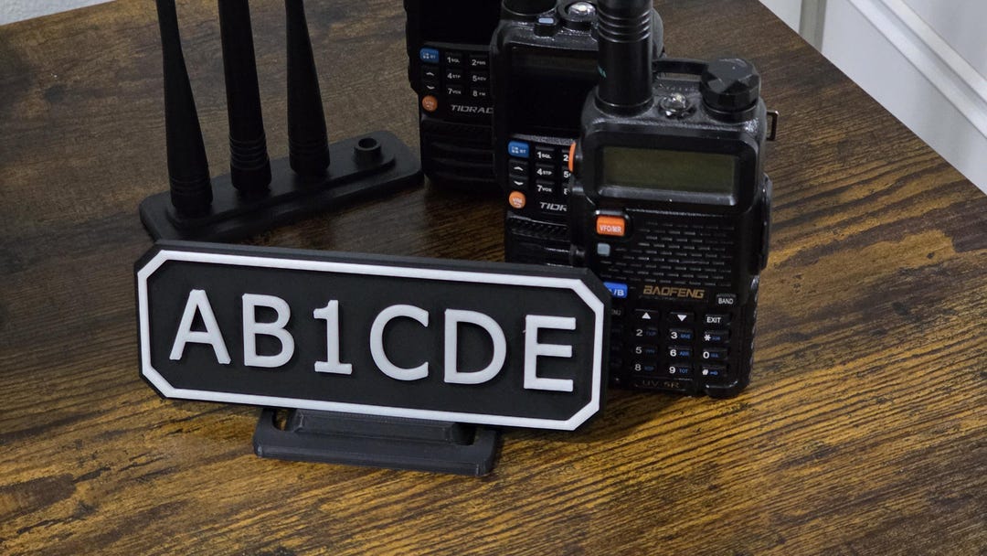 Custom Call Sign Name Plate – 3D Printed Ham Radio & GMRS - Etsy
