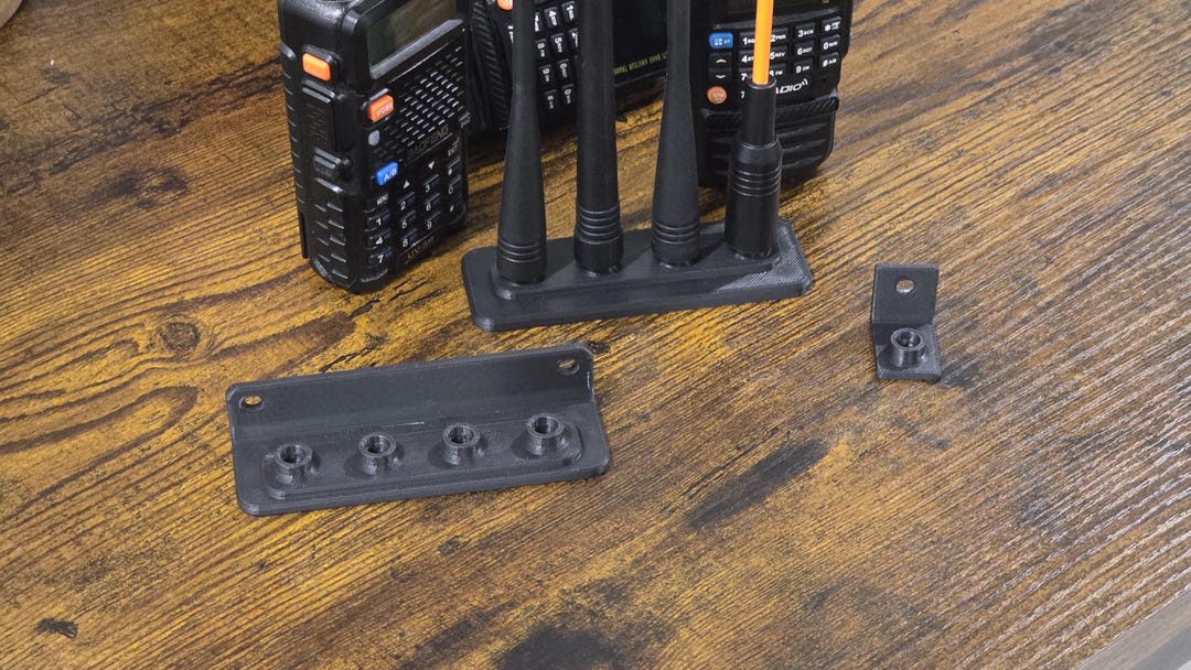 3D Printed Radio Antenna Holder | Ham & GMRS, Wall Mount, Desk Stand - Etsy