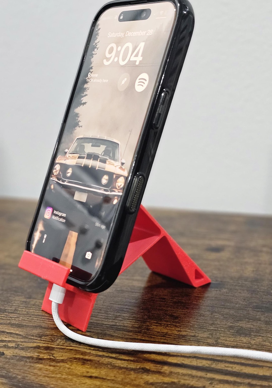Cell Phone Stand - Minimalist Style - 3D Printed With Cable Port - Etsy