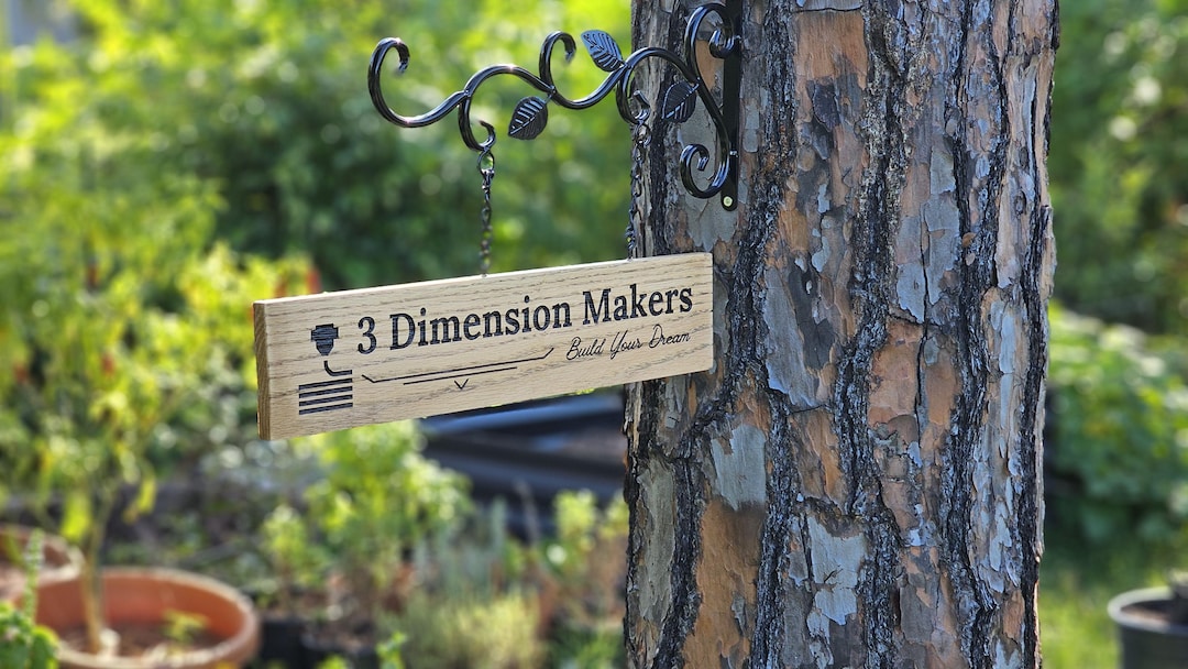 Personalized Engraved Oak Wood Sign: Business, Home, Garden, Airbnb - Etsy