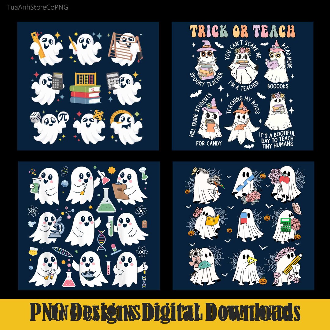 Trick or Teach Png, Math Teacher, Funny Halloween, Math Teacher Gift ...