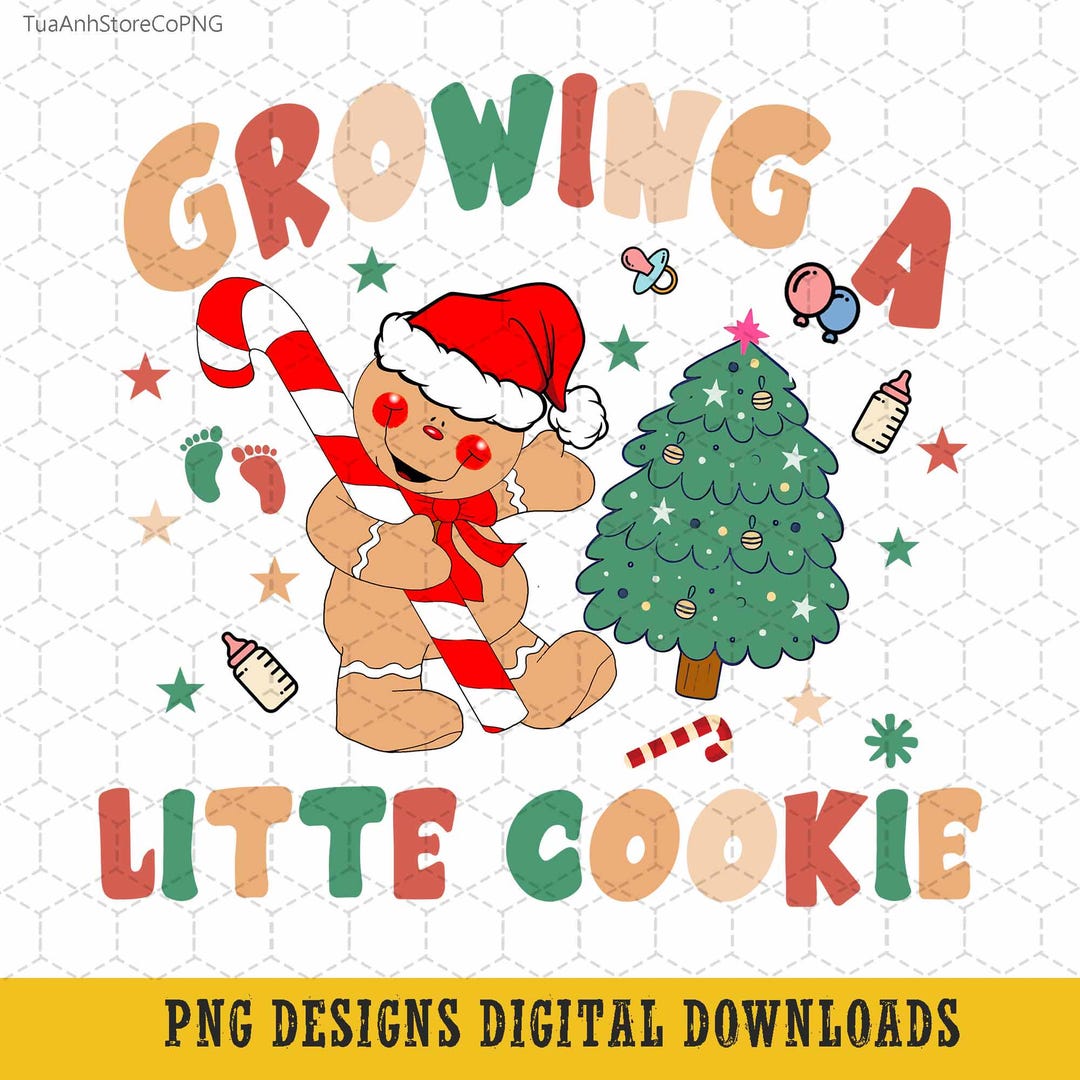 Growing A Little Cookie Png, Christmas Pregnancy Announcement Png ...