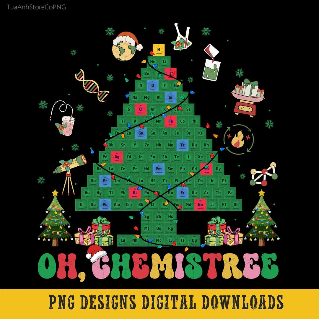 Teacher Christmas Png Download, Oh Chemistree Christmas Instant ...