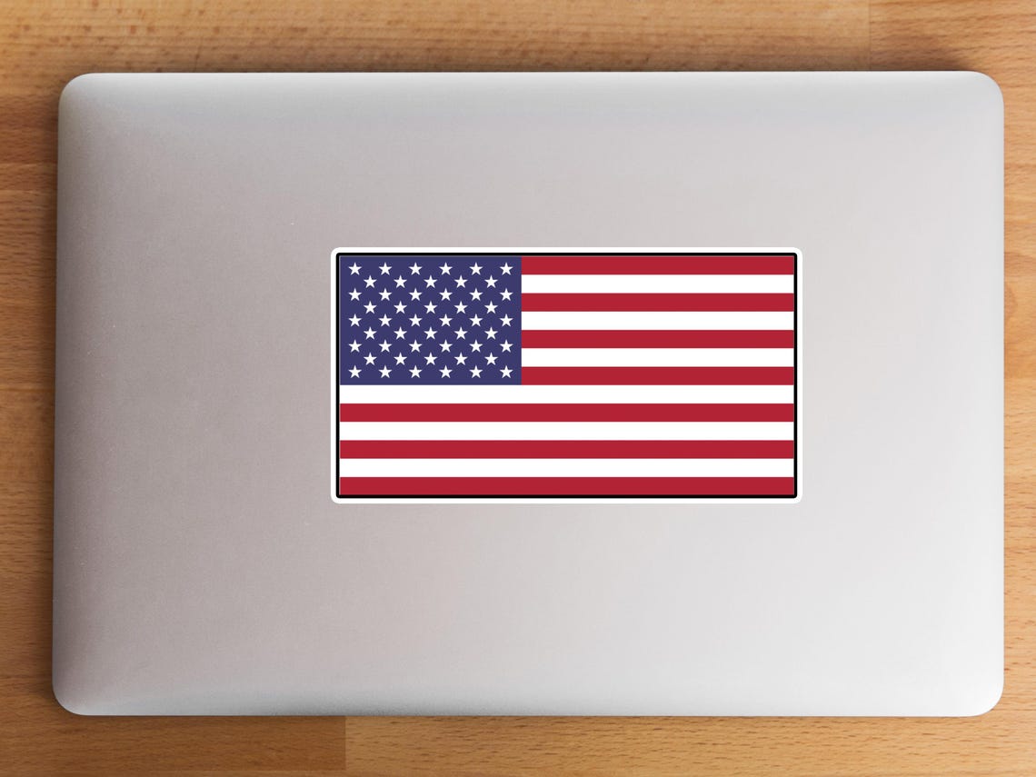 Patriotic American Flag Sticker 6-pieces - Etsy