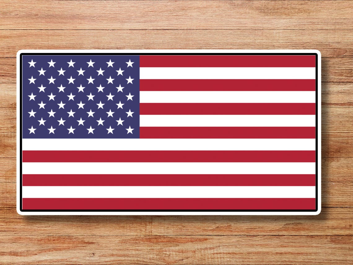 Patriotic American Flag Sticker 6-pieces - Etsy