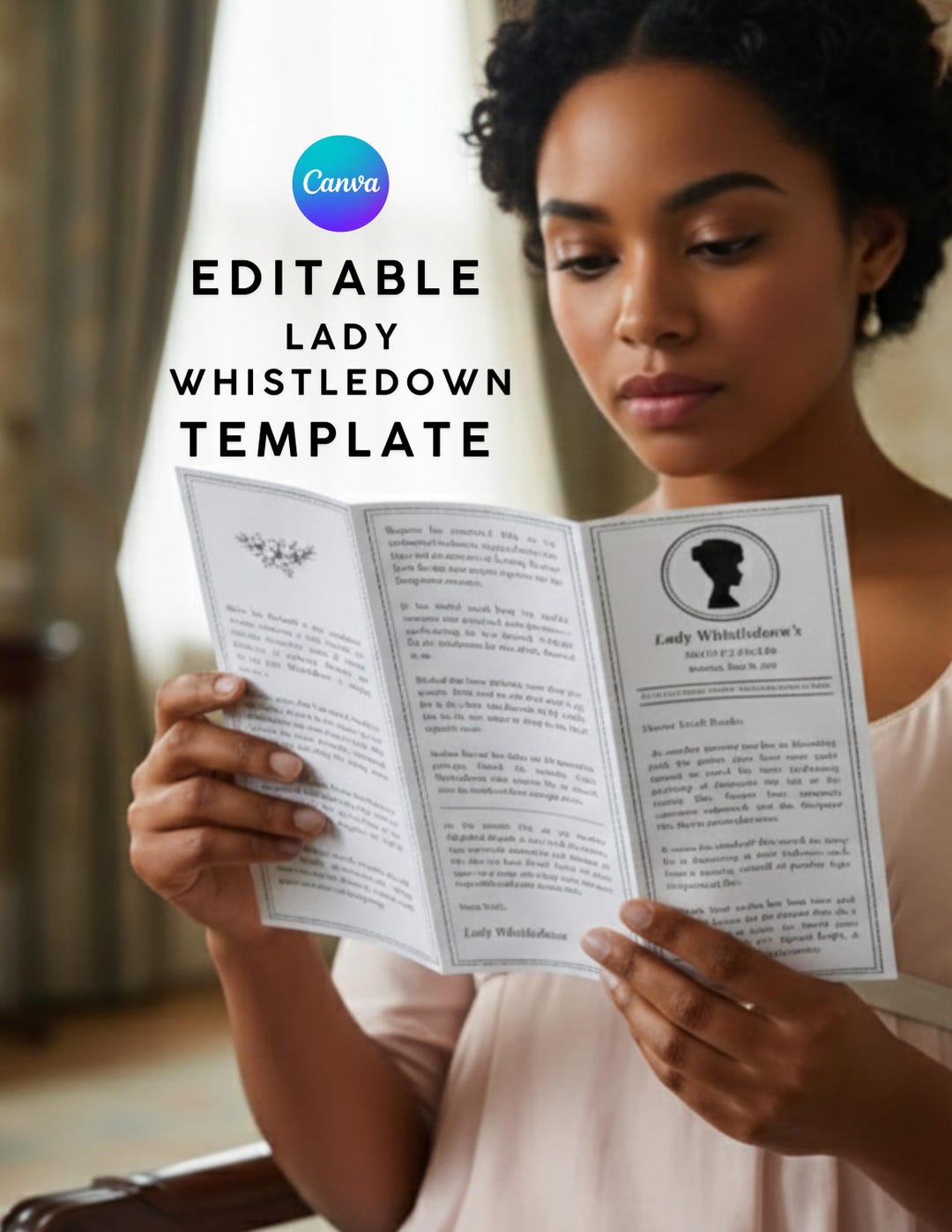 EDITABLE Lady Whistledown Inspired Canva Template - Etsy