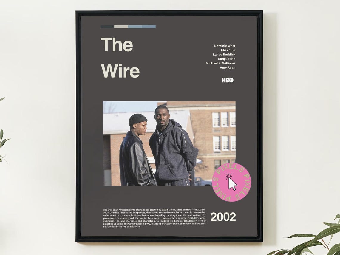 The Wire Poster Set 3 Digital Download Prints Iconic TV Show Wall Art ...