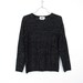 Vintage 1970s Black & Silver Metallic Thread Sweater/ Glam Disco Ribbed ...
