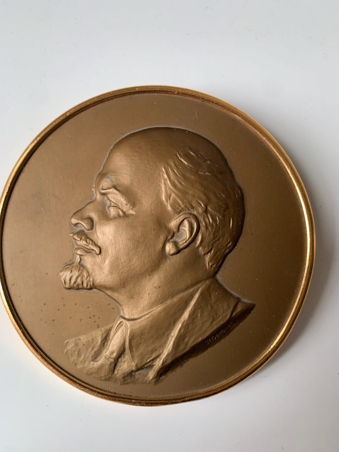 Table Bas-relief of Lenin. USSR. Leningrad Mint. Number 117694. Artist ...