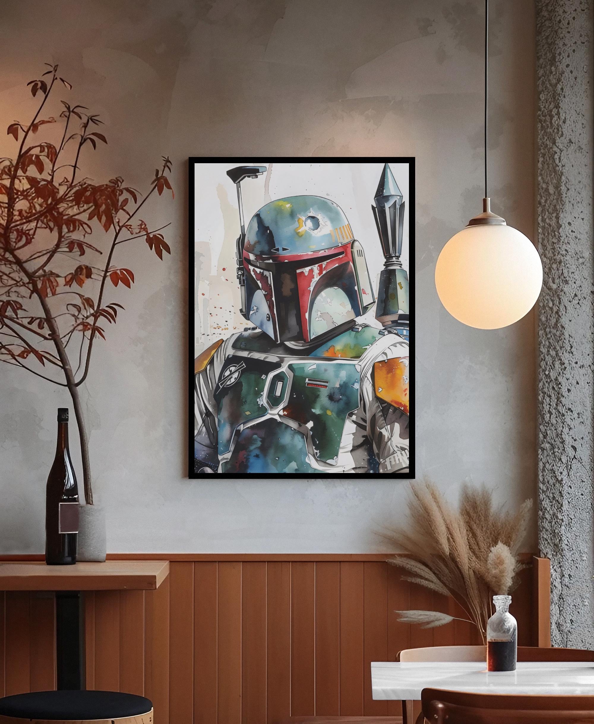 Boba Fett Star Wars Art, Boba Fett Painting Watercolor, Boba Fett ...