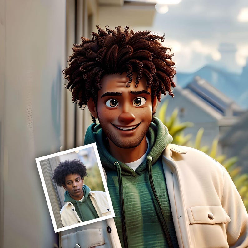 Pixar Style Portrait From Your Photo, Digital Custom Portrait for Print ...