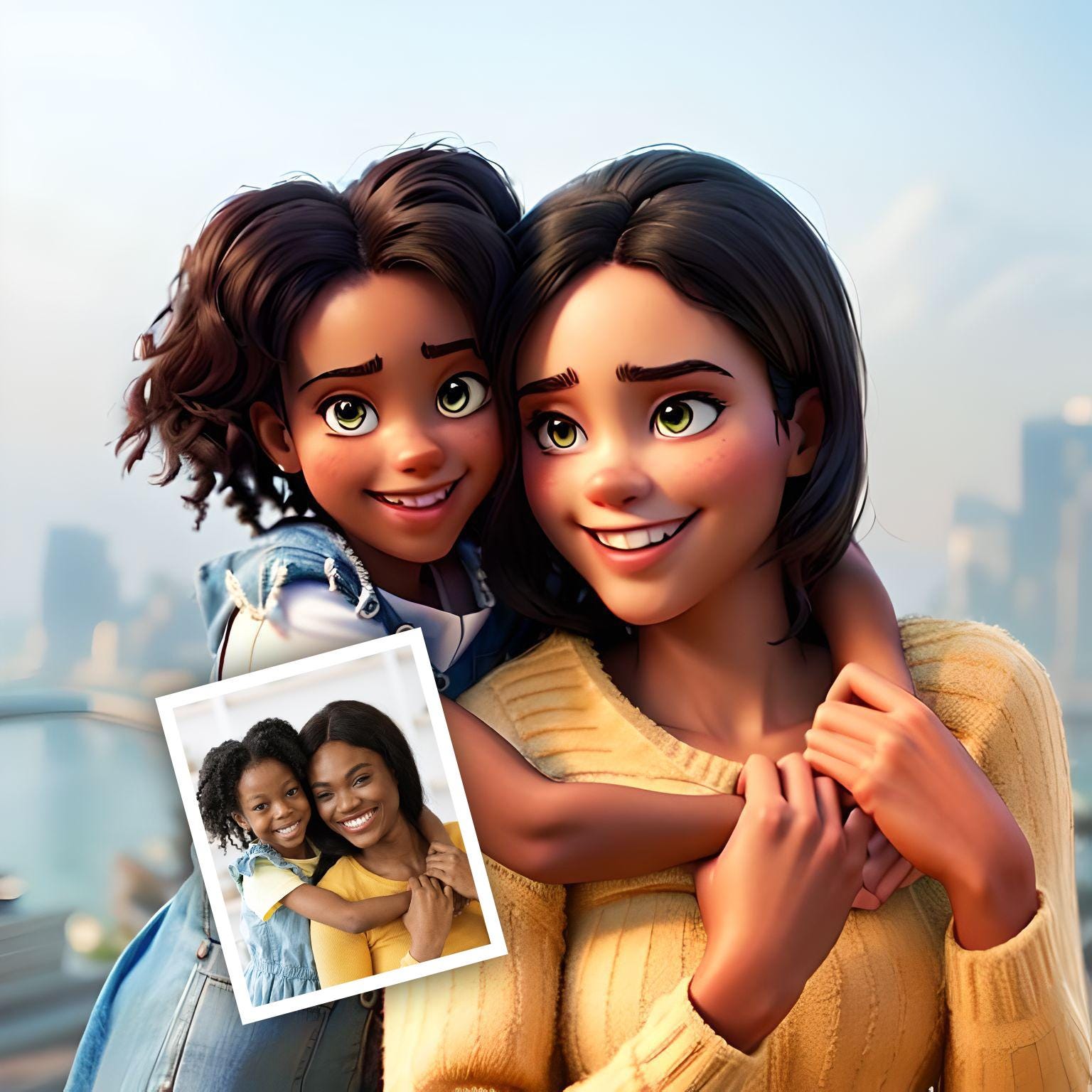 Pixar Style Portrait From Your Photo, Digital Custom Portrait for Print ...
