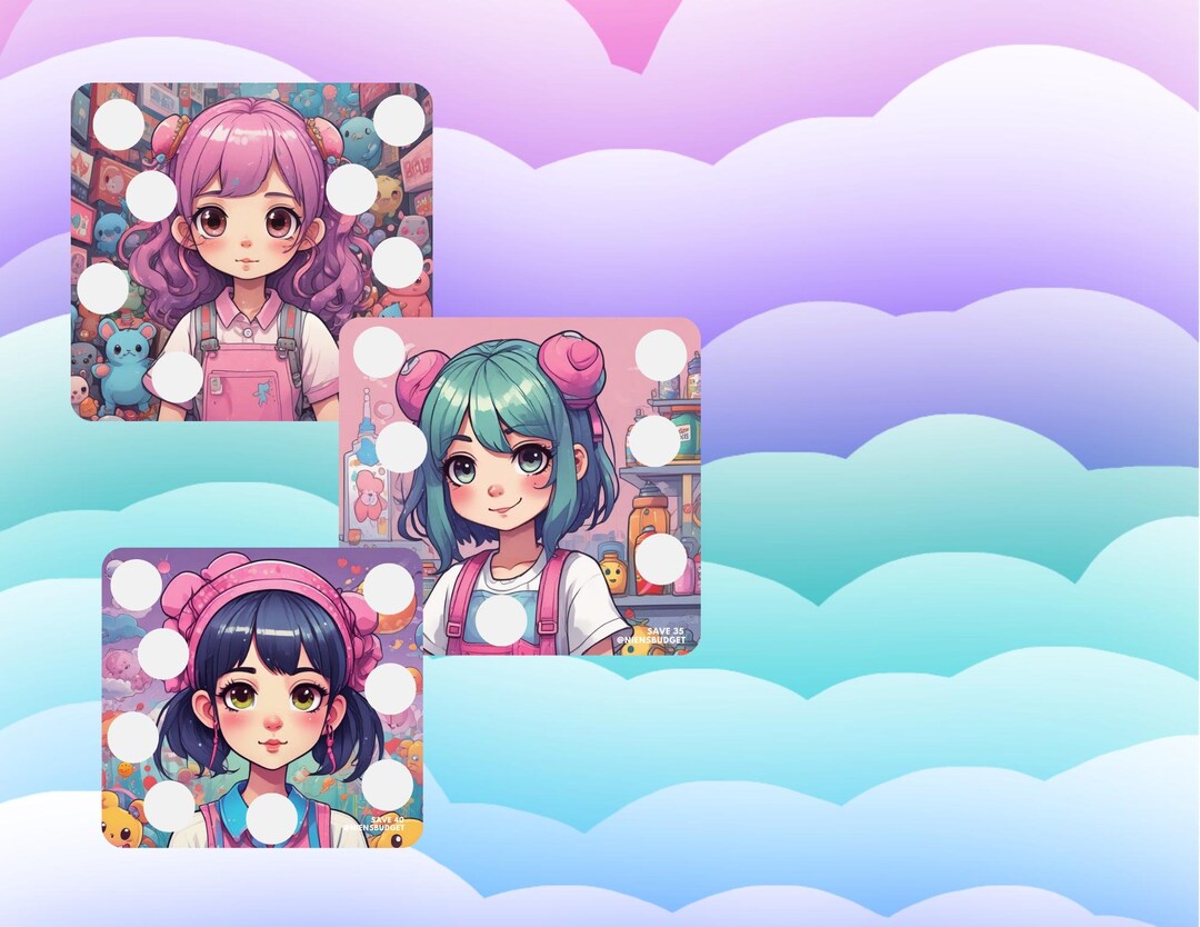 Kawaii Anime Savings Challenge anime, Manga - Etsy