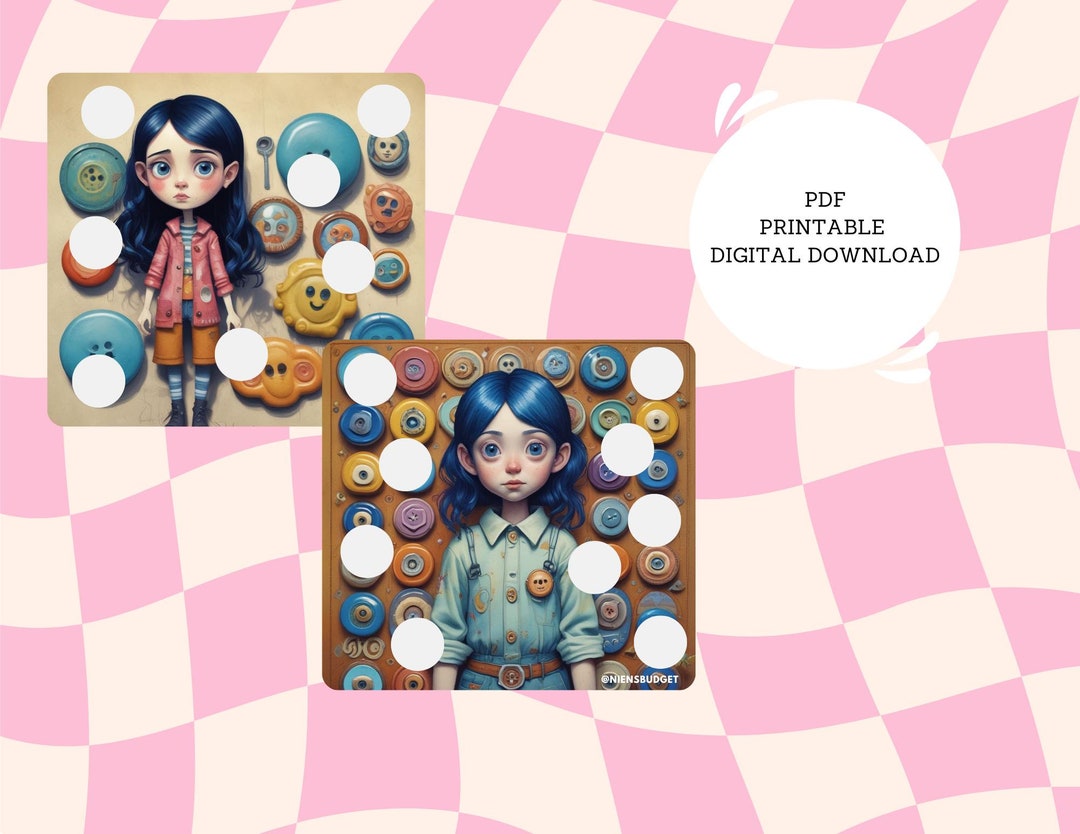 Coraline Scratch off Pdf Savings Challenge halloween - Etsy