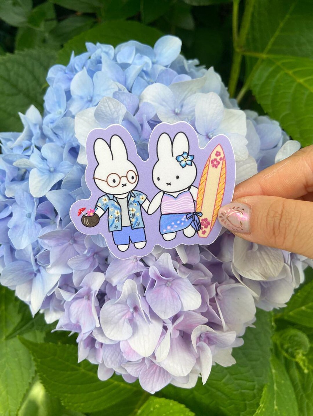 Island Miffy Couple Sticker - Etsy