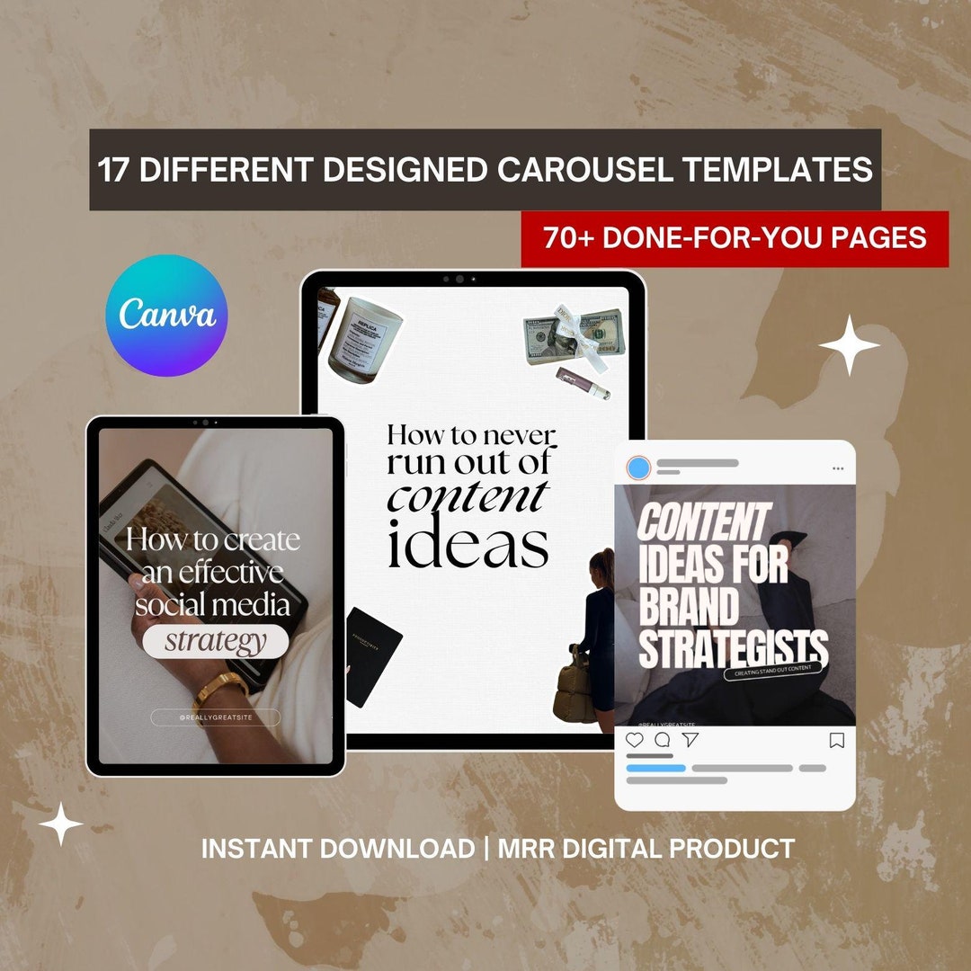 Instagram & Threads Carousel Posts - Social Media Manager Templates for ...