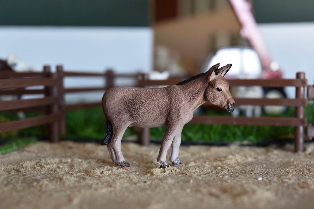Brown Donkey, Realistic Farm Toy Horse, UK, Plastic, Kids Farm Animal ...