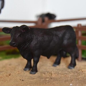 Black Angus Bull, Realistic Toy Farm Cow, UK, Plastic, Kids Farm Animal ...