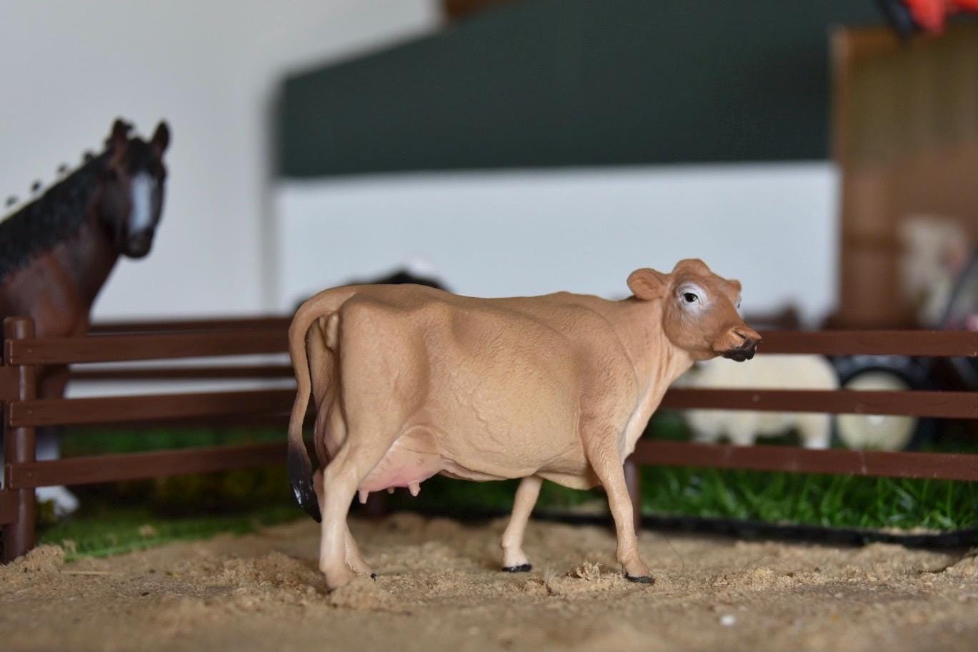 Jersey Cow, Realist Toy Cow, UK, Plastic, Kids Farm Animal, Educational ...