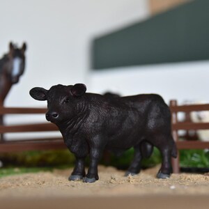 Black Angus Bull, Realistic Toy Farm Cow, UK, Plastic, Kids Farm Animal ...