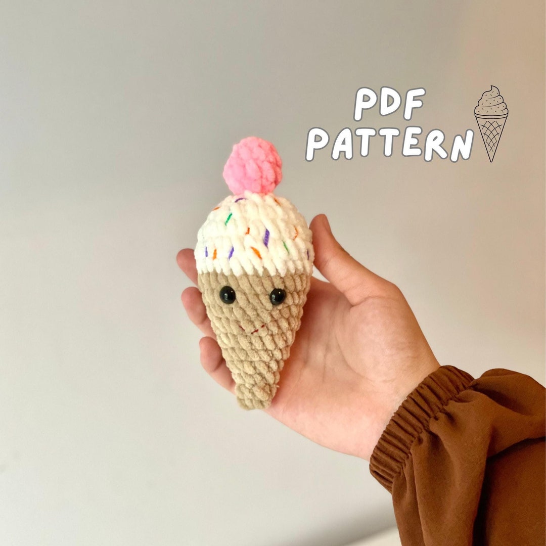 Ice Cream Crochet Pattern | No-sew Crochet Ice Cream Pattern | Ice ...