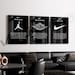 Nike Poster Logo Quote BLACK DESIGN, Logo History Poster, Set of 3 Nike ...