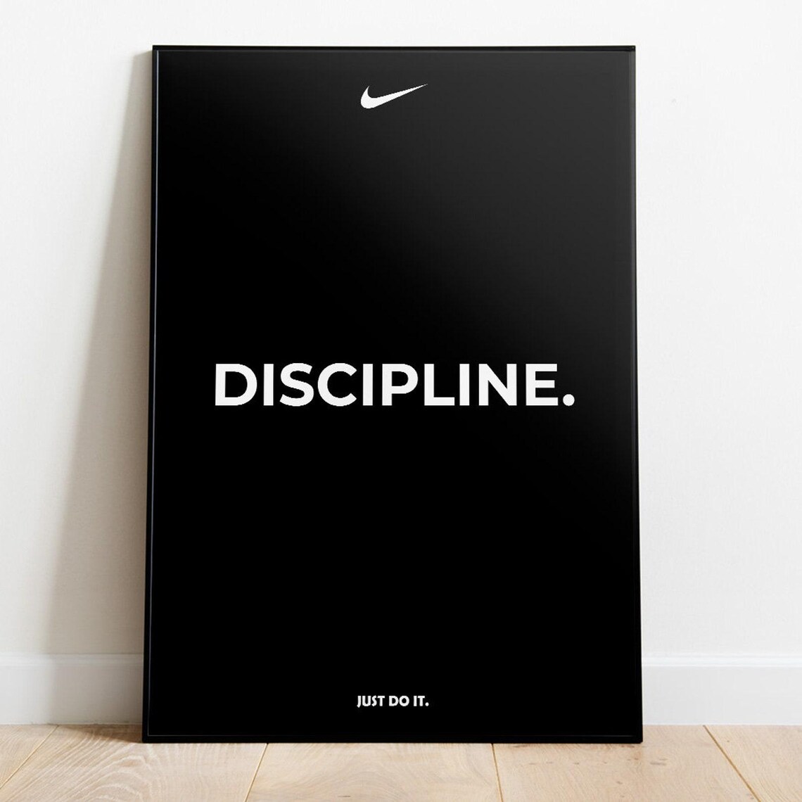 Nike Poster Logo Quote BLACK DESIGN, Logo History Poster, Set of 3 Nike ...