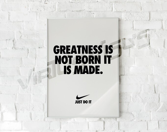Nike Poster Logo Quote BLACK DESIGN, Logo History Poster, Set of 3 Nike ...