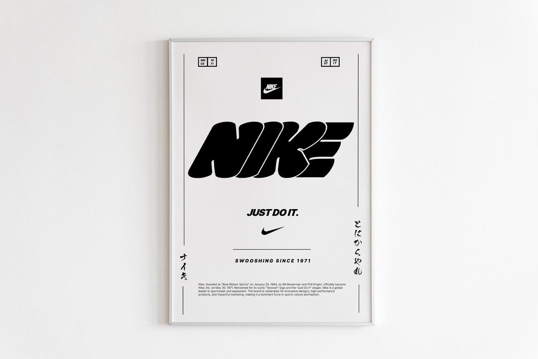 Nike Timeline Poster, Sneaker Poster, Nike Printable Wall Art ...