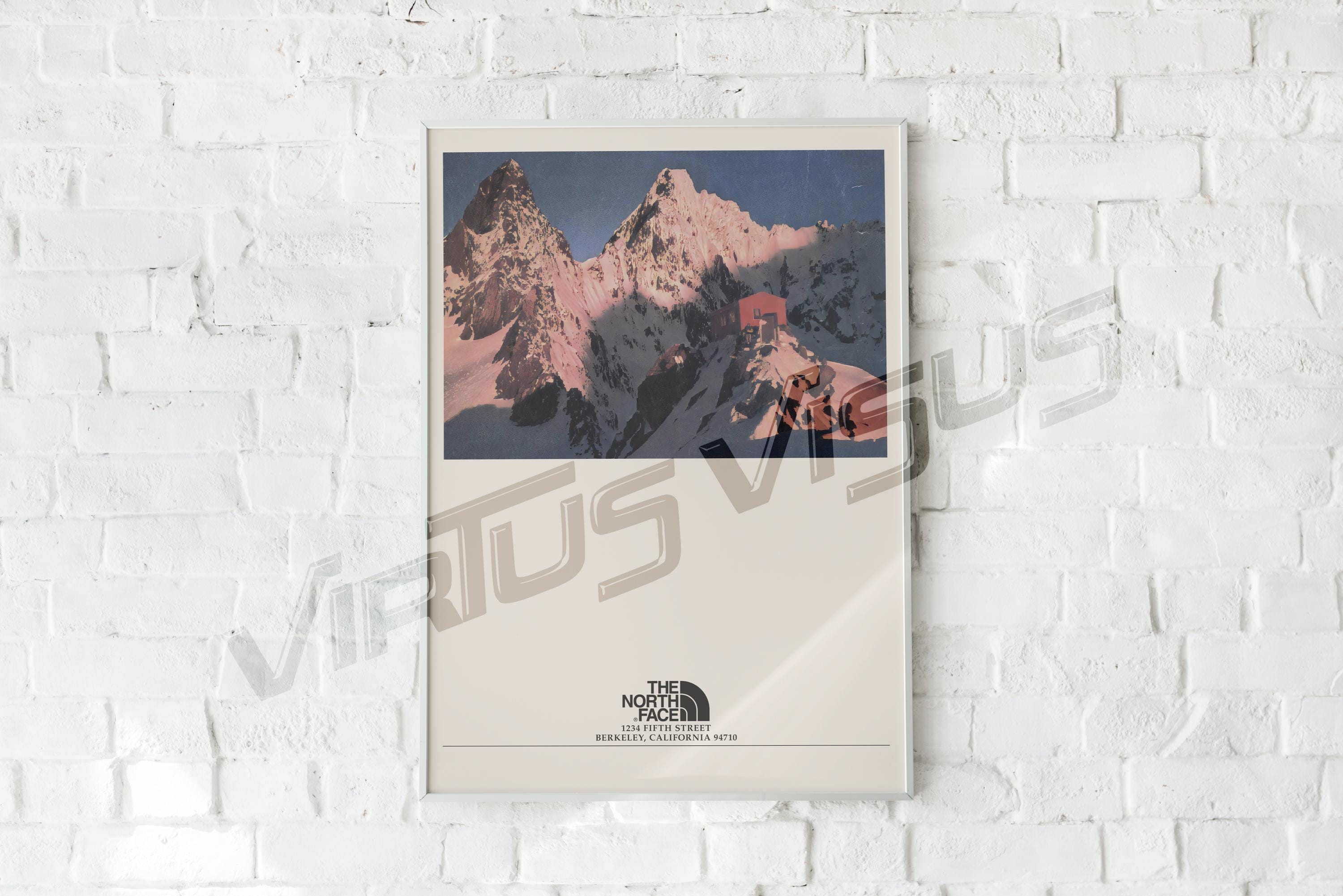 The North Face Advertising Poster, 80s Style Outdoor Print, Vintage Ad ...