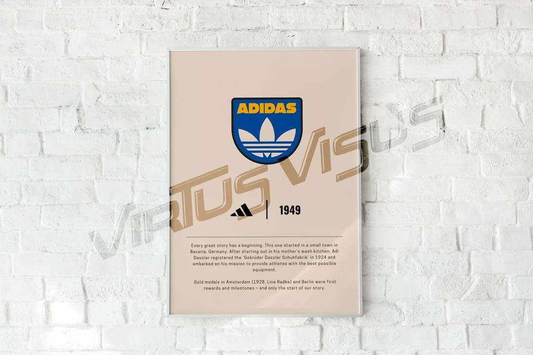 Vintage Adidas Poster, Wall Art and Decor, Minimalist Adidas Decor ...